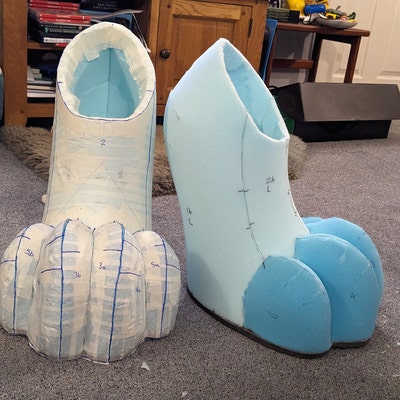 DIGITAL Digitigrade Fursuit Feet Paws Pattern for Fursuits PDF Download ...