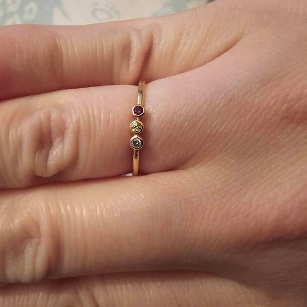 14k Gold Filled Stacking Rings, Thin Dainty Ring, Stackable Delicate ...