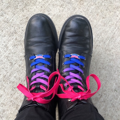 Bisexual Pride Shoelaces Subtle LGBT Rainbow Pride Accessory Pride Flag ...