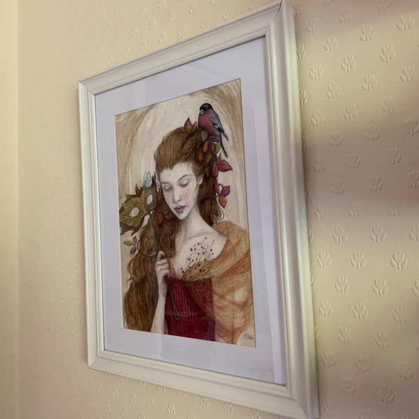 The Fall Maiden, A4 Art Print - Etsy