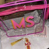 Script Bridesmaid Makeup Bag Canvas Personalized Cosmetic Bag for Bride ...