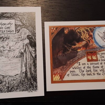 Postcard Set Greetings From Middle-earth - Etsy