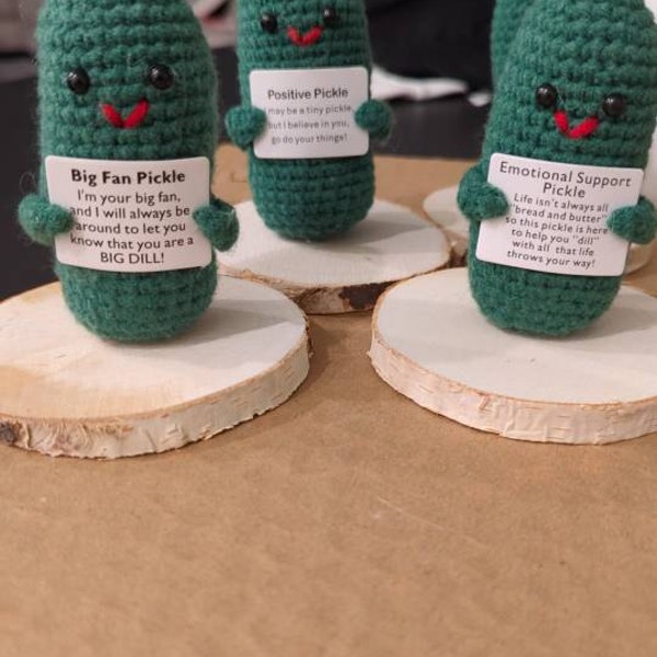 Emotional Support Pickle,positive Pickle,big Fan Pickle,handmade ...