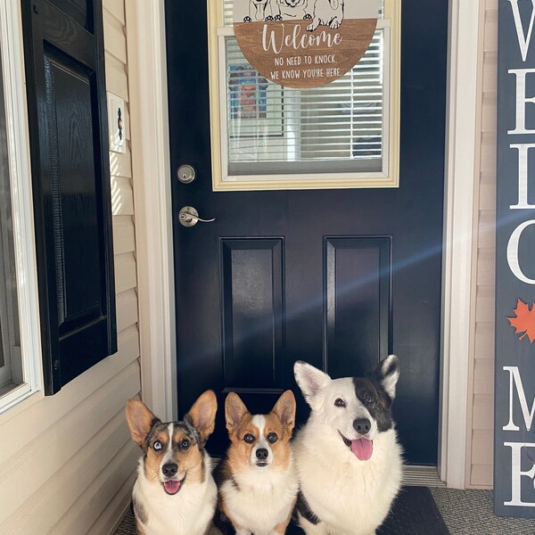 Pet Welcome Sign/ Dog Welcome Sign/ Pet Portrait Door Sign ...
