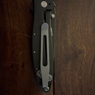 Gray Titanium Deep Pocket Clip & Screw Set for Kershaw 1660 Leek Frame ...