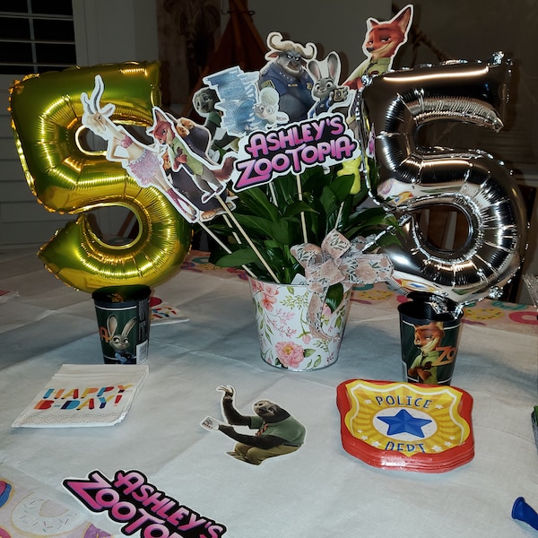 Zootopia Party Centerpiece Zootopia Birthday Centerpiece Zootopia Bday ...