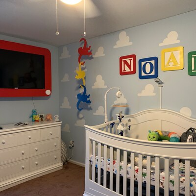 Toy Story Style Wooden Alphabet Blocks. Name Blocks. - Etsy