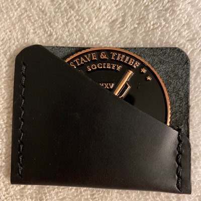 Challenge Coin Holder/sleeve Choice of Leather and Thread Color - Etsy