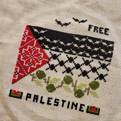 Cross-stitch Pattern: Palestinian Flag for Gaza Tatreez Pattern PDF ...