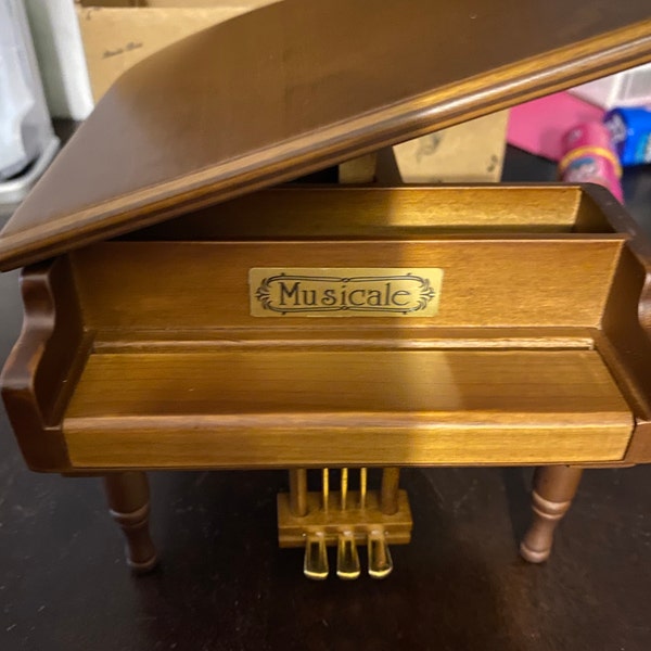 A Thousand Years Music Box, Solid Oak Dancing Couple Music Box ...