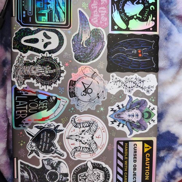 Foil Sparkle Stickers • Clear Holographic Glitter Sheet • Vinyl Planner ...