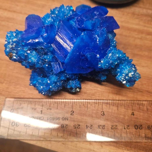 Top XXL Electric Blue CHALCANTHITE Like TANZANITE copper Flower Gift - Etsy