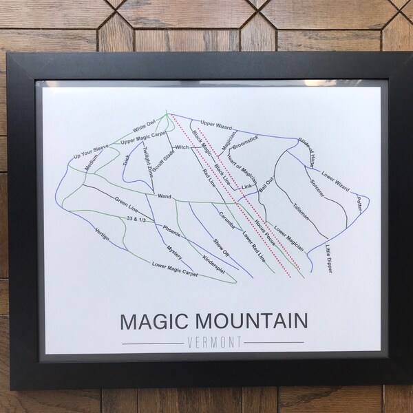Stratton Vermont Ski Trail Map | Hanging Canvas of Stratton Ski Trail ...