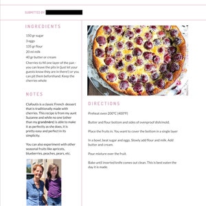 Recipe Book Template 4 Design Layouts Frost, Family Cookbook, Editable ...