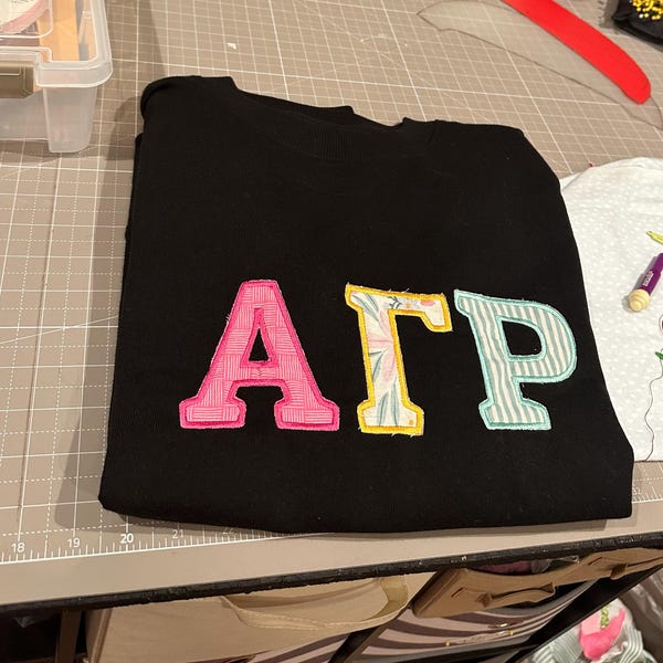 Fraternities and Sororities Greek Font, Alphabet Simple Applique With ...