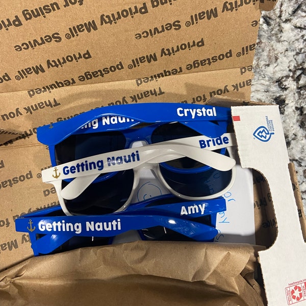 Personalized Bachelorette & Spring Break Sunglasses: Getting Nauti ...