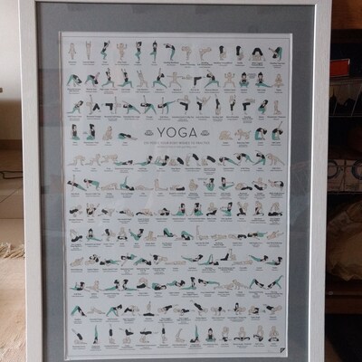 Yoga Poster Asanas 150 Poses Your Body Wishes to Practice, Yoga Print ...