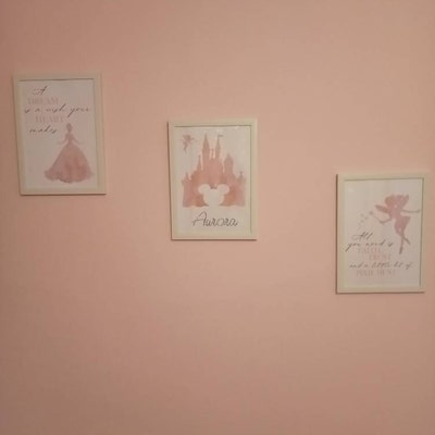 Personalised Princess Prints, Set of 3, Nursery Decor, Nursery Prints ...
