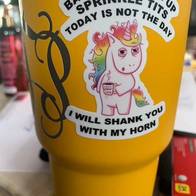 Vulgar Unicorn Sticker - Etsy