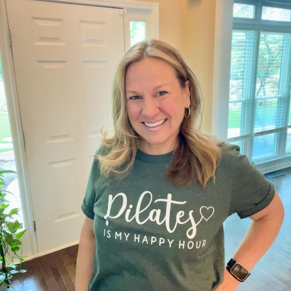 Pilates is My Happy Hour Shirt, Pilates Shirt, Gym Shirt, Pilates Gift ...