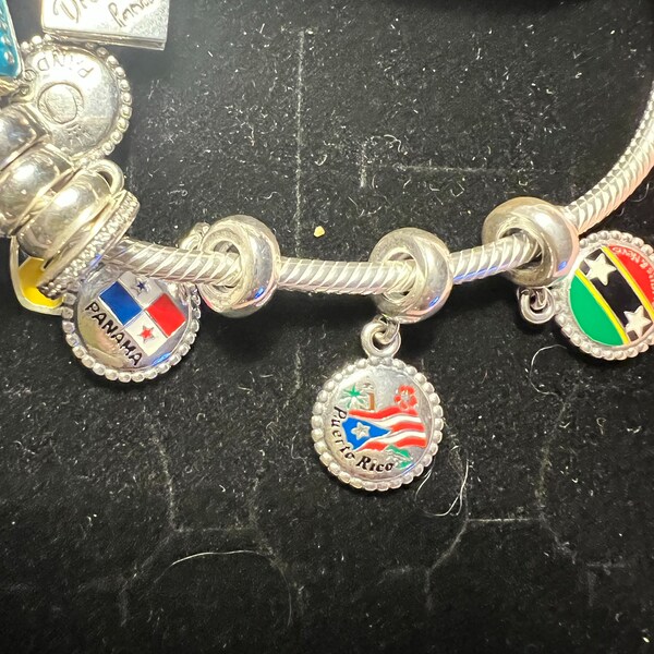 Pandora Special Puerto Rico Country Exclusive Dangle Charm Pendant S925 ...