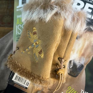 Cree First Nations Hand Beaded Light Blue 'bear Paw' Hair Barrette ...