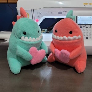 Love Monster in 2 Sizes PDF Sewing Pattern and Tutorial step-by-step ...