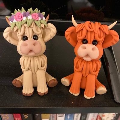 Molly the mini Moo Polymer Clay Sculpture - Etsy