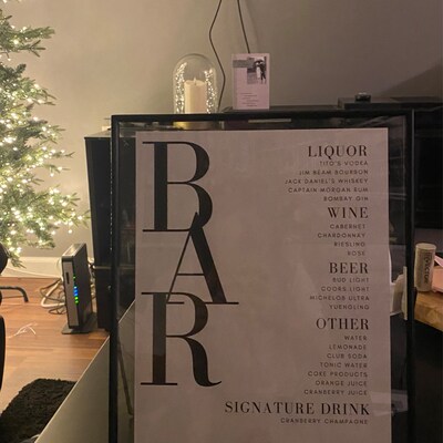 Modern Buffet Menu Printable for Wedding, Corporate Event, Baby Shower ...