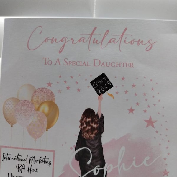 Luxury Graduation Congratulations Card for Daughter for Masters, Phd ...