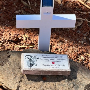 Personalized Horse Pony Memorial Stone. 8x4 Stone Brick. Burial Marker ...