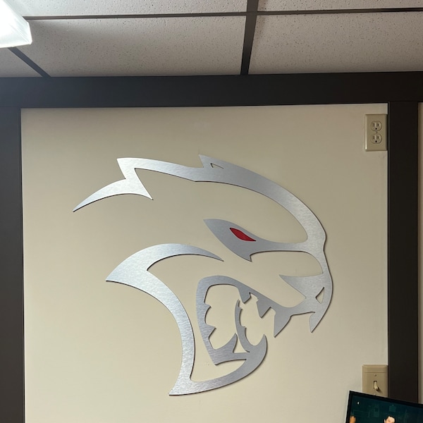 HELLCAT Logo 30"x30" Huge Brushed Silver Garage Sign - Etsy