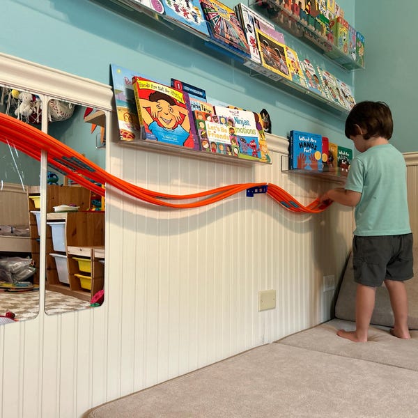 3 Pack 2-lane Wall Mounts for Hot Wheels Tracks - Toy Car Track ...