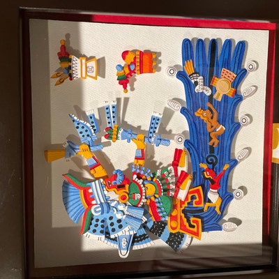 Chimalli Escudo Azteca Aztec Shield México Codex Paper - Etsy México