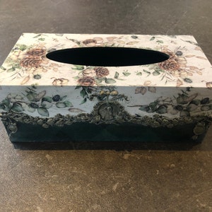 Vintage Tea Box, Tissue Box and Tray Tea Box With 9 Compartments Wooden ...