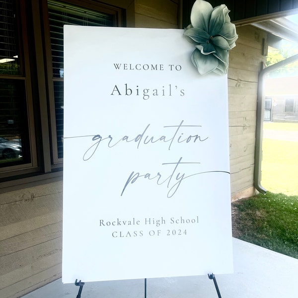 Graduation Signs Bundle, Modern Table, Minimalist Welcome Sign, Party ...