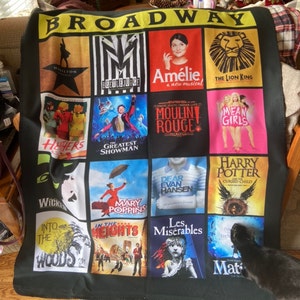 Customized Broadway Fan Blanket Personalized With Your Favorite Plays ...