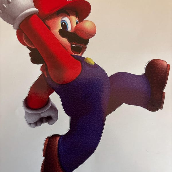 Super Mario Characters Vinyl Wall Sticker Decal WATERPROOF Kids Bedroom ...