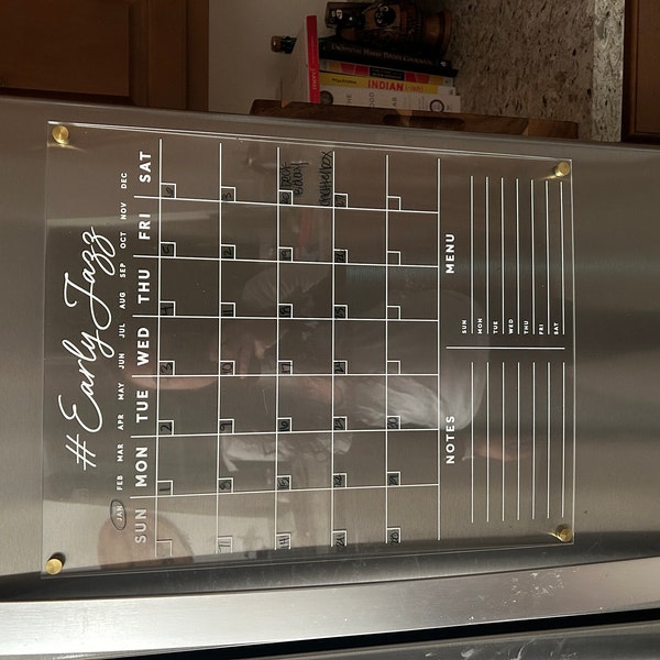 Elegant Custom Family Fridge Calendar | Modern Kitchen Organization ...