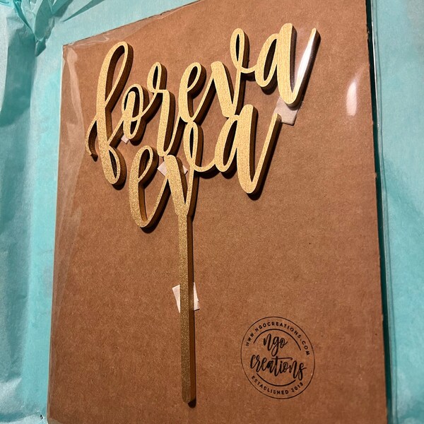 Foreva Eva Wedding Cake Topper, 6.5"w Inches - VERSION 2, Forever ...