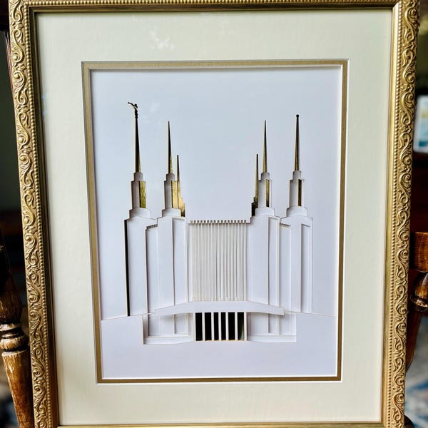 Mt. Timpanogos Temple Art | Paper Cut Temple | Paper Cut Mt. Timpanogos ...