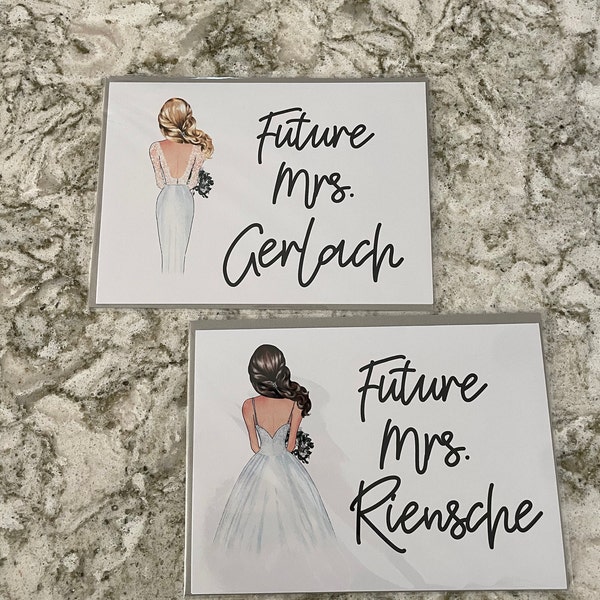 Future Mrs. | Custom Engagement Card | Personalized Wedding Stationery ...