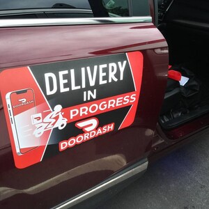 Personalized Doordash Labels Delivery Bag Shaped Stickers | Etsy