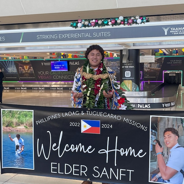 Welcome Home Missionary Banner for Front Yard Outdoors and Airport With ...