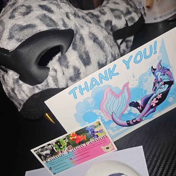 Ace the Manokit Partial fursuit Head, Half Sleeve Hand Paws, Magnetic ...