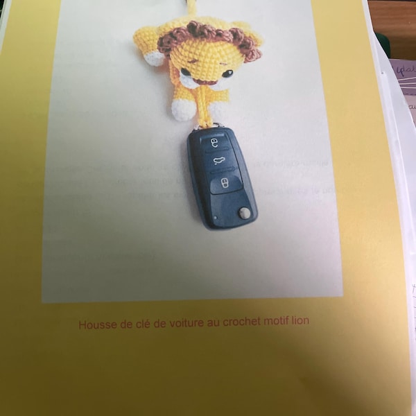 Lion Crocheted Car Key Cover. Crochet Key Case.pdf Pattern.digital ...