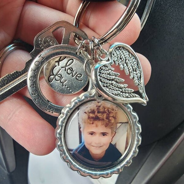 Memorial Keychain - Memorial Gift - Photo Memorial - Memorial Keyring ...