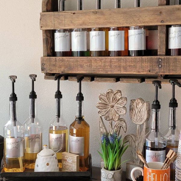 Snow Cone Flavor Syrup Dispenser Custom Label Shave Shaved Ice Gold ...