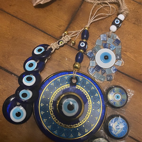 Evil Eye Mediterranean Ceramic Coffee Mug, Turkish Handmade Coffee Mug ...