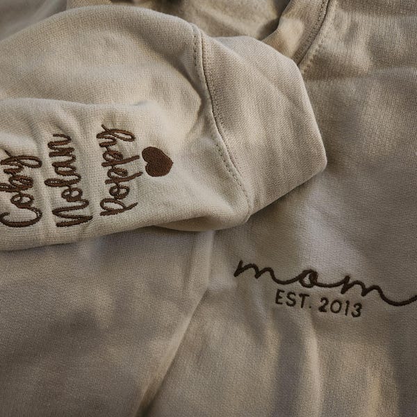 Embroidered Custom Company Logo Sweatshirt, Personalized Business Logo ...